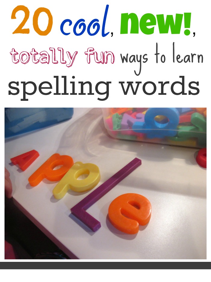 20 Fun Ways To Learn Spelling Words