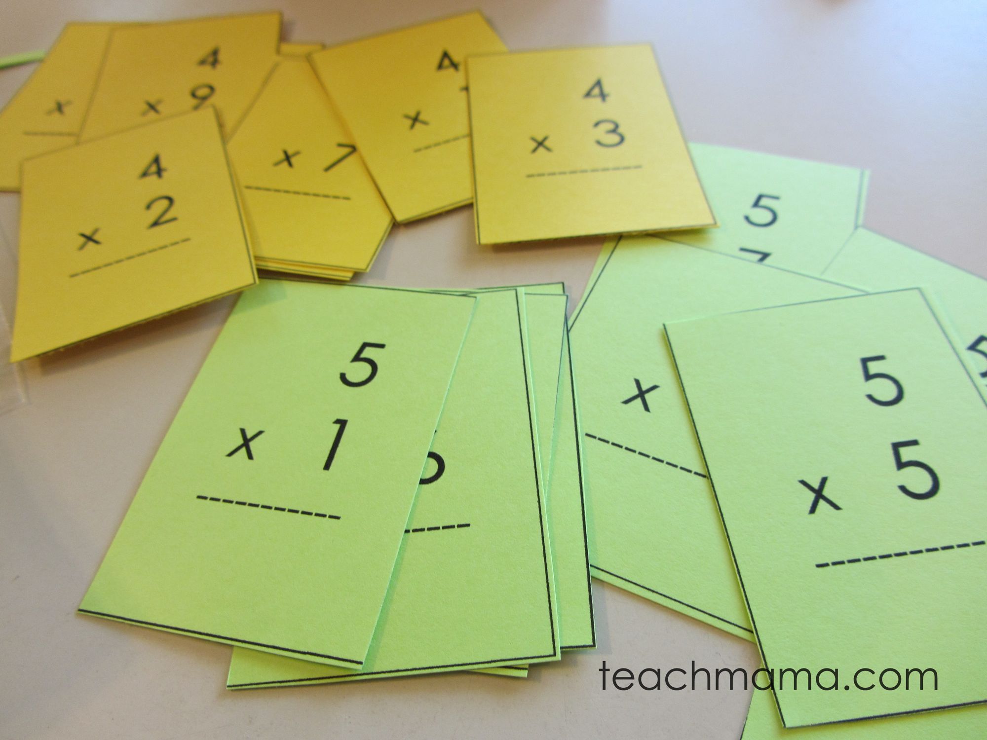 Mini Multiplication Math Fact Cards Teach Mama