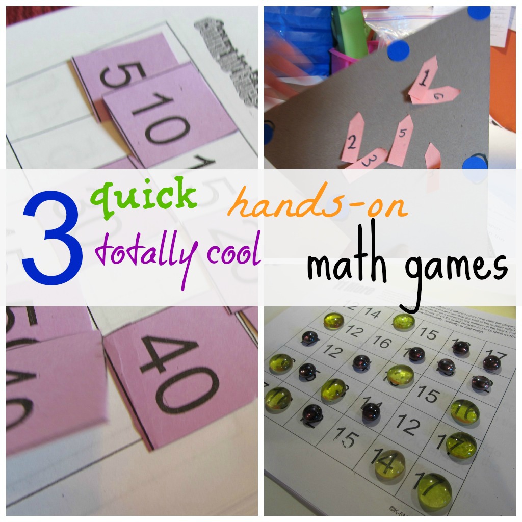 3 Quick Hands on Totally Cool Math Games 3 Quick Hands on Totally Cool Math Games
