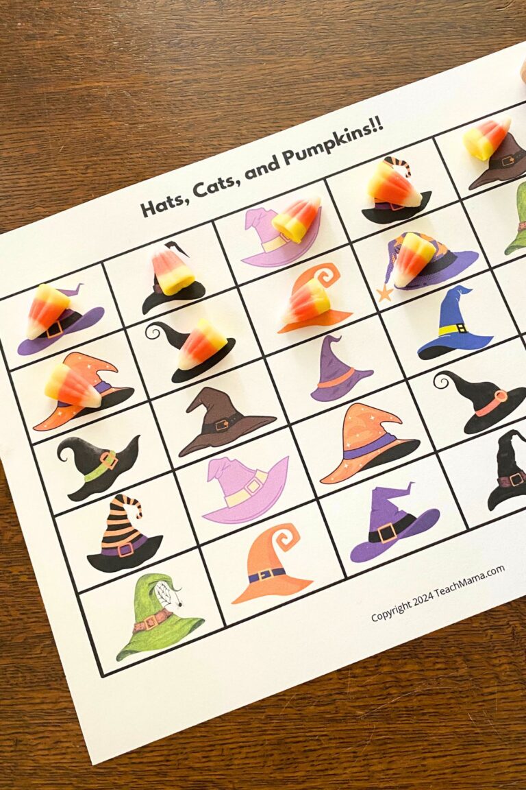 Counting Hats, Cats and Pumpkins: Halloween Grid Game