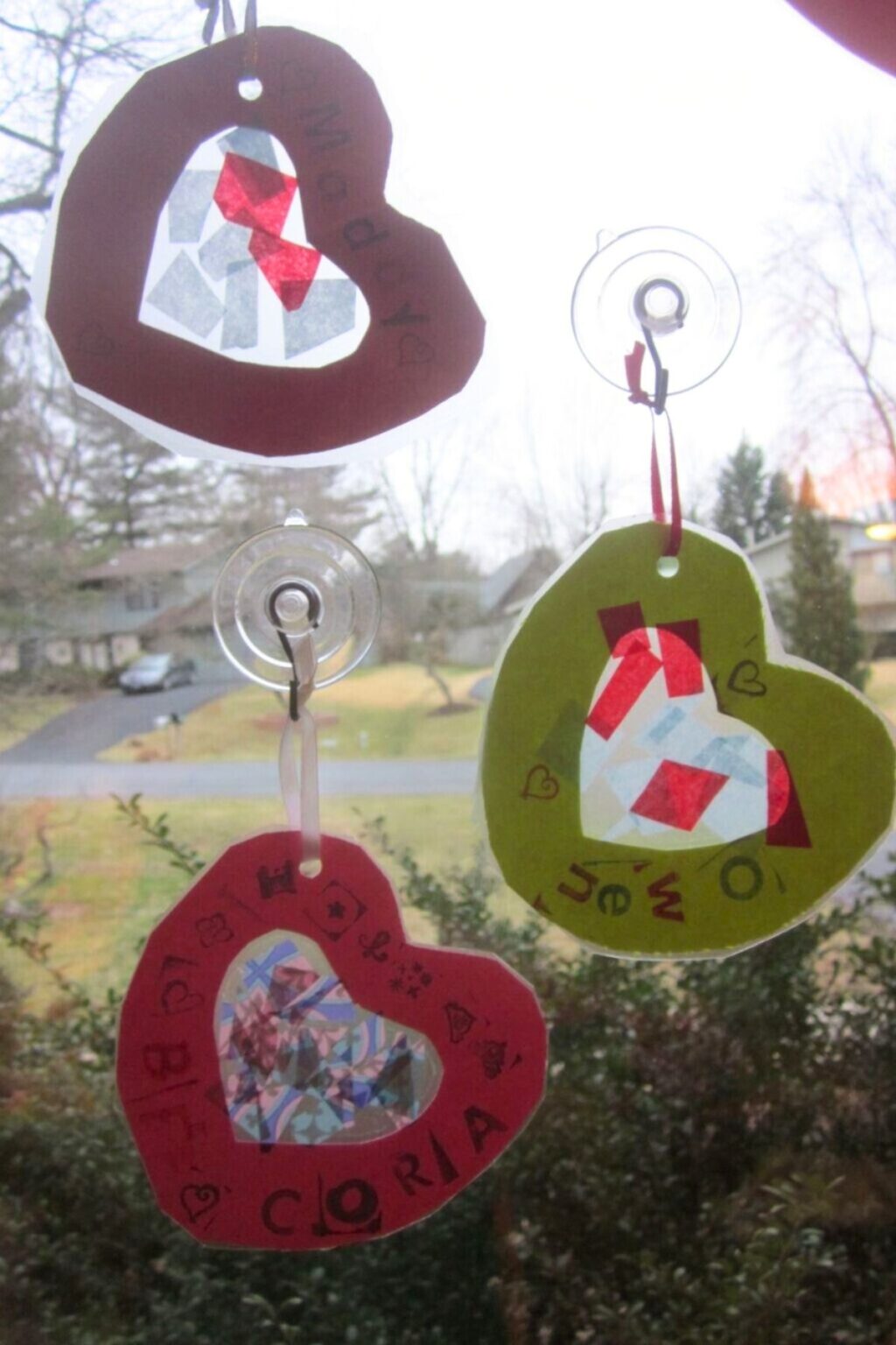 Sweet Kids' Valentines - Mini "Stained Glass" Hearts